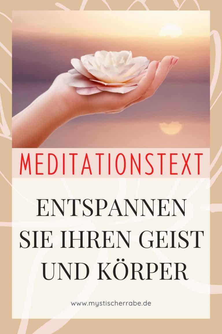 Meditationstext: Entspannen Sie Ihren Geist und Körper